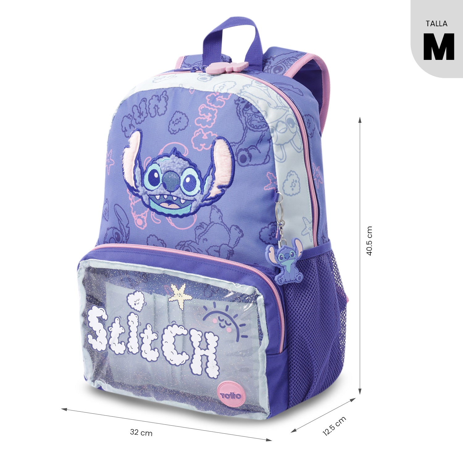 Mochila para Niña Stitch On The Beach Mediana Azul – Totto Nicaragua